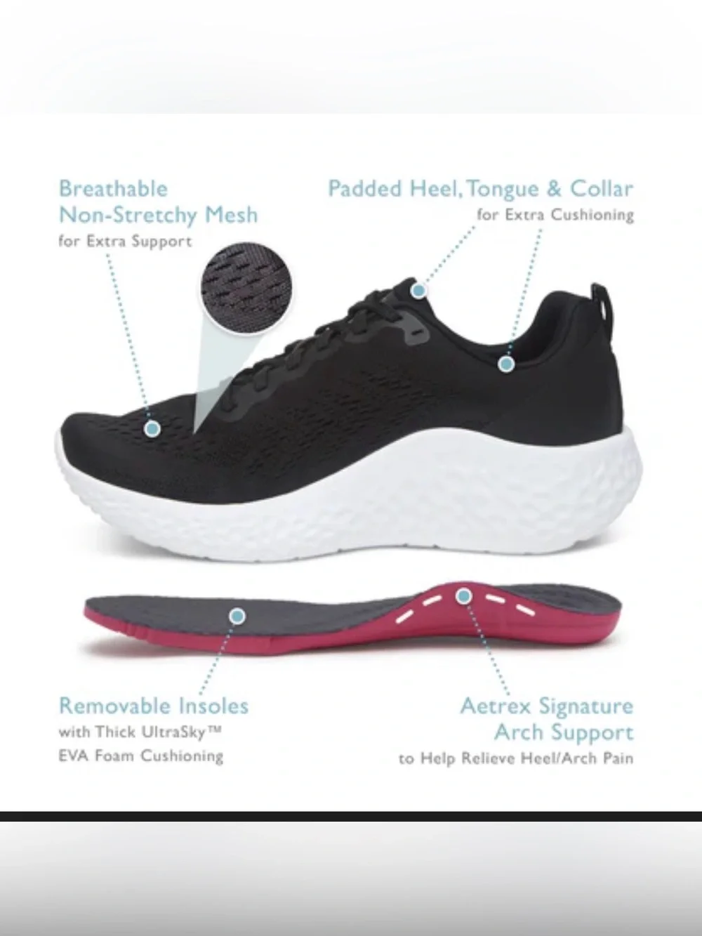 Aetrex | Shoes | Aetrex Womens Danika Arch Support Sneaker | Poshmark